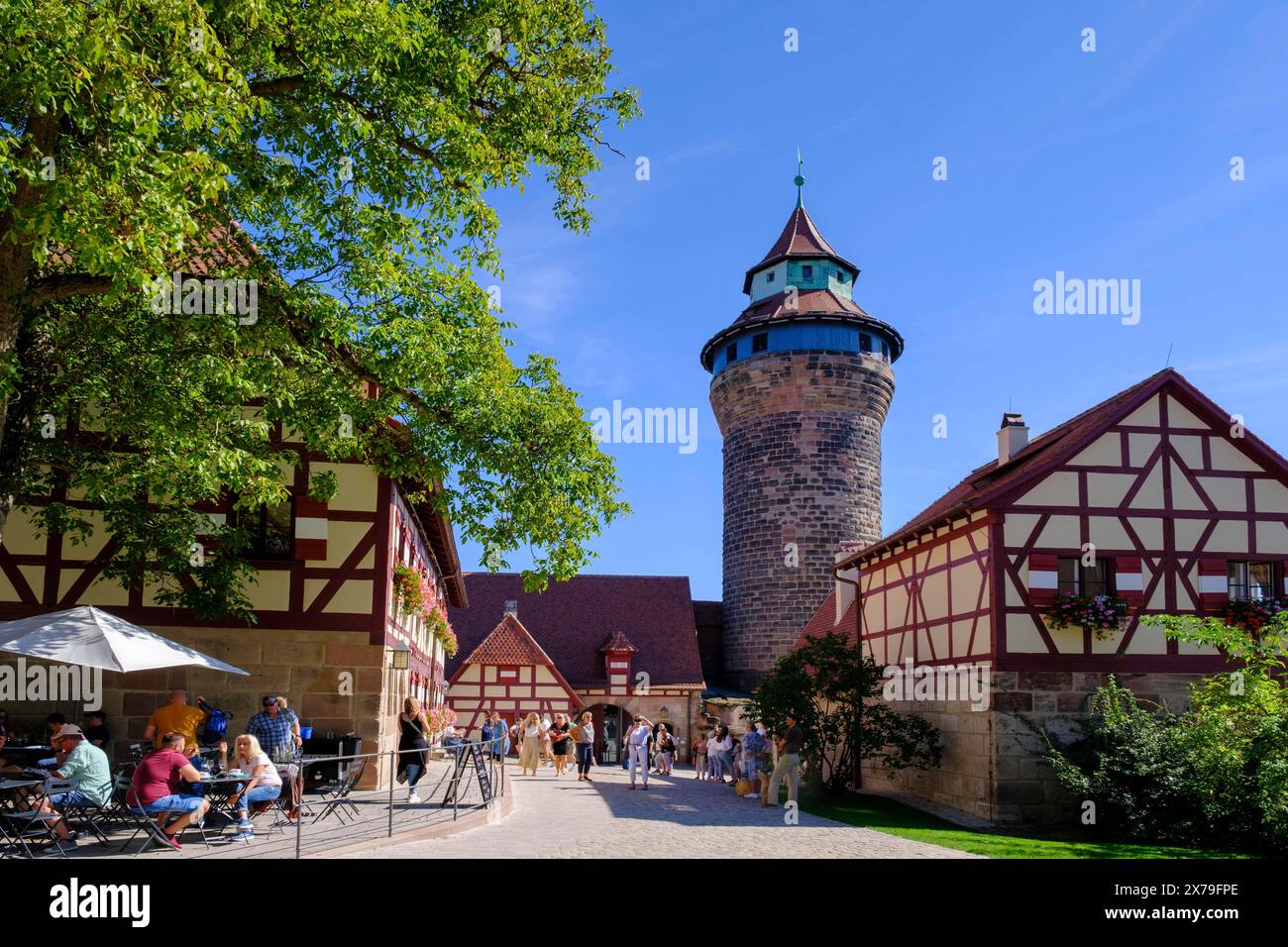 Imperial Castle, with Sinwell Tower, fountain house and half-timbered ...
