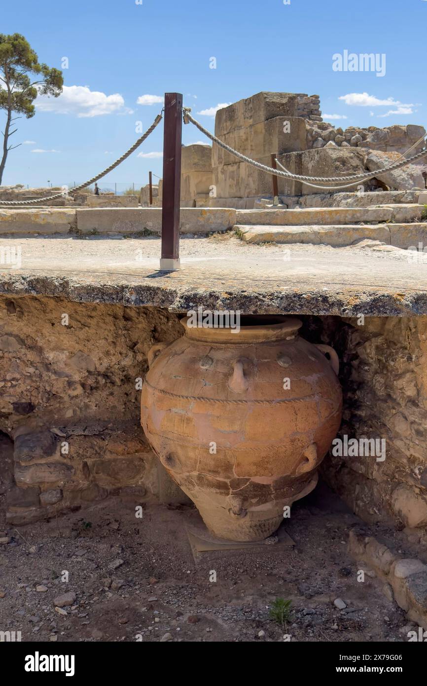 View into historical storeroom below present floor level with large ...