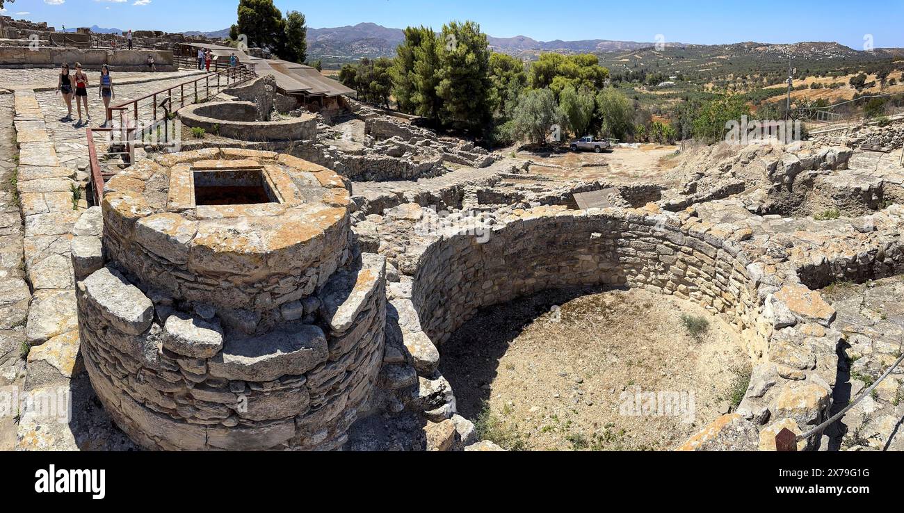 View of Kouloures so-called rings in earth embedded large brick-built ...