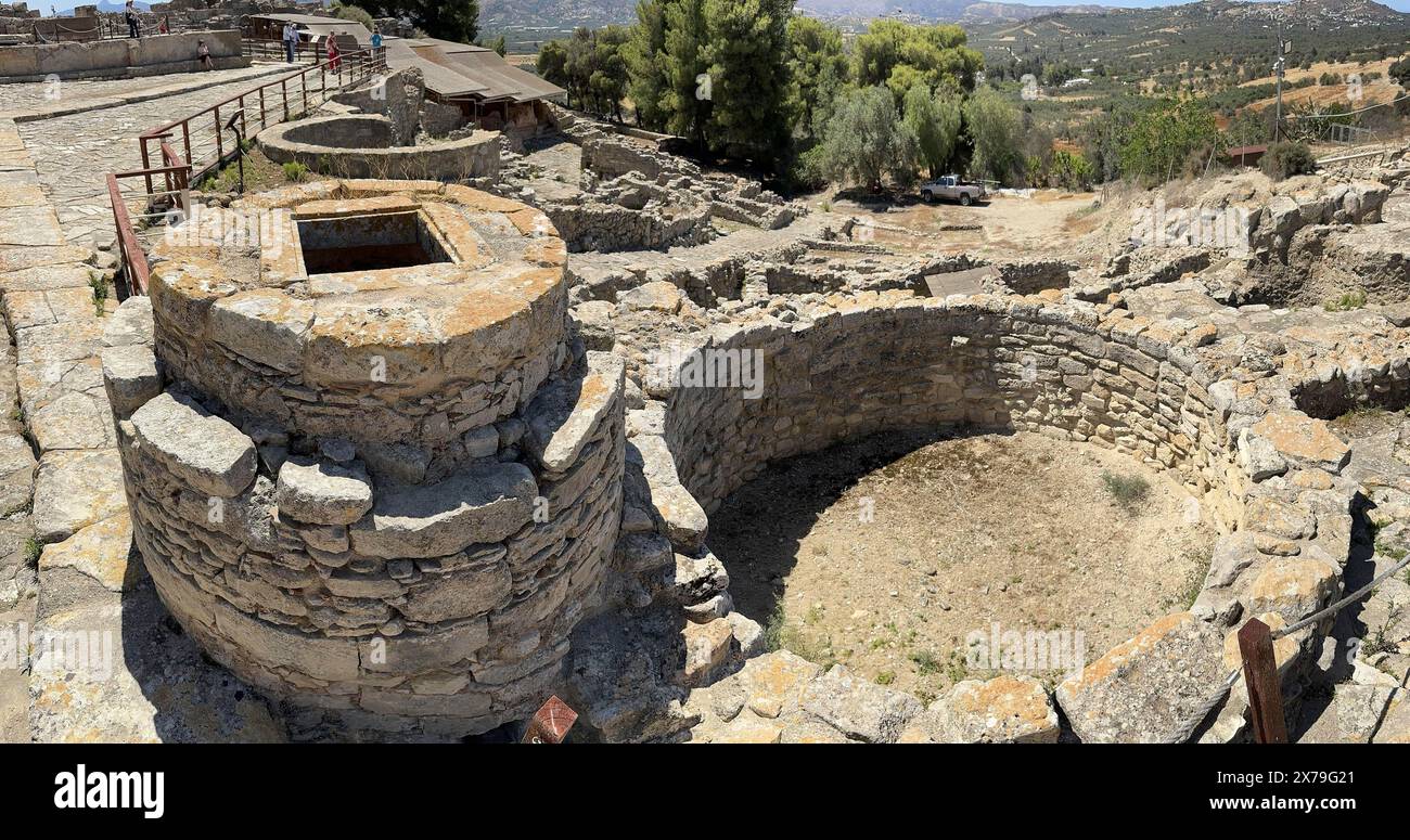 View of Kouloures so-called rings in earth embedded large brick-built ...