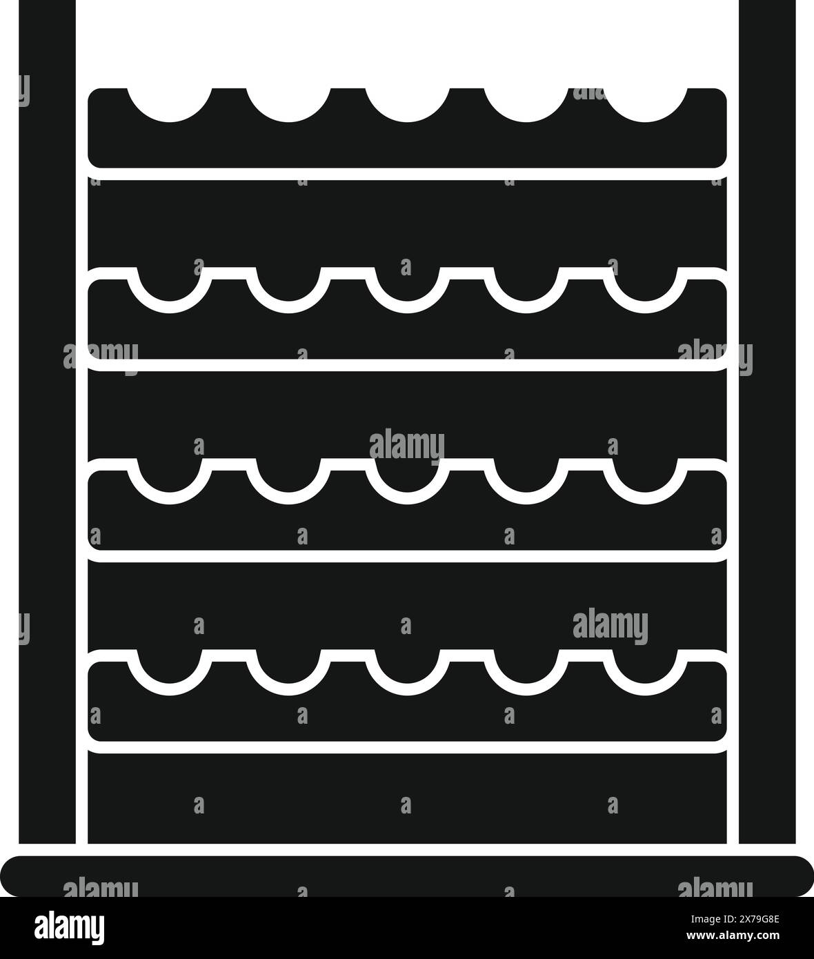 Black vector icon depicting a set of window curtains on a rod Stock ...