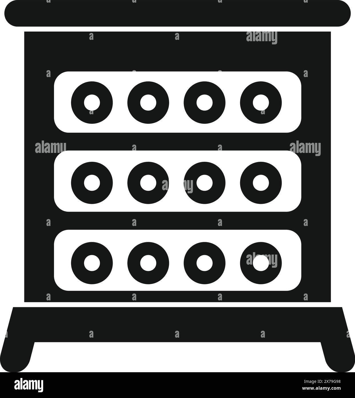 Black wooden sideboard Stock Vector Images - Alamy