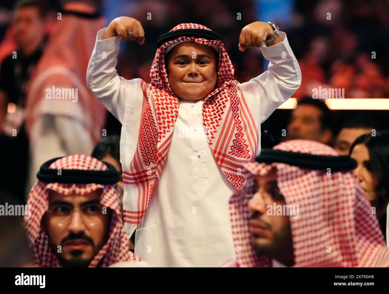 A fan ringside during the Cruiserweight World Title fight at Kingdom ...