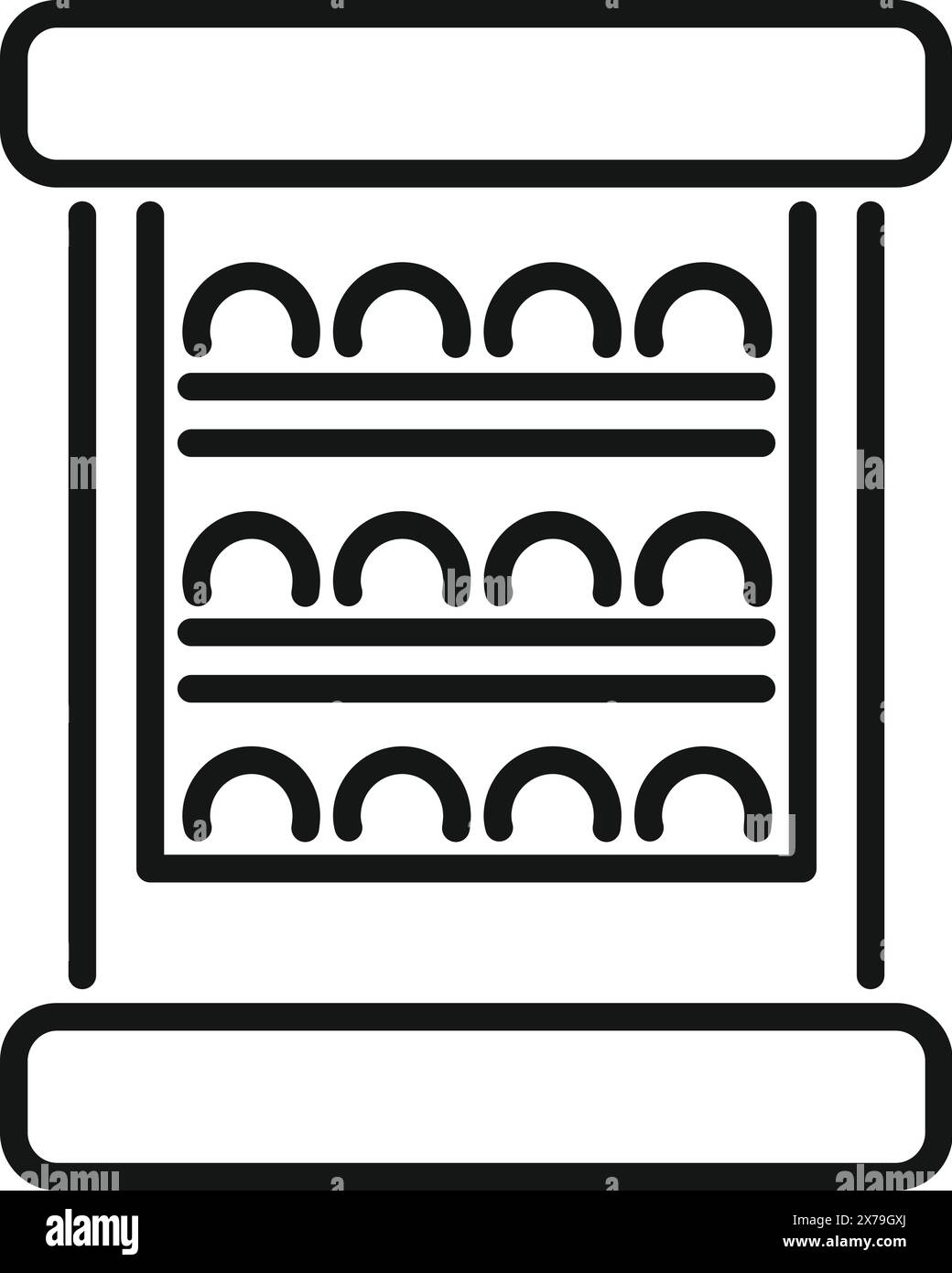 Vector illustration of a greek or romanstyle column in a simple line ...