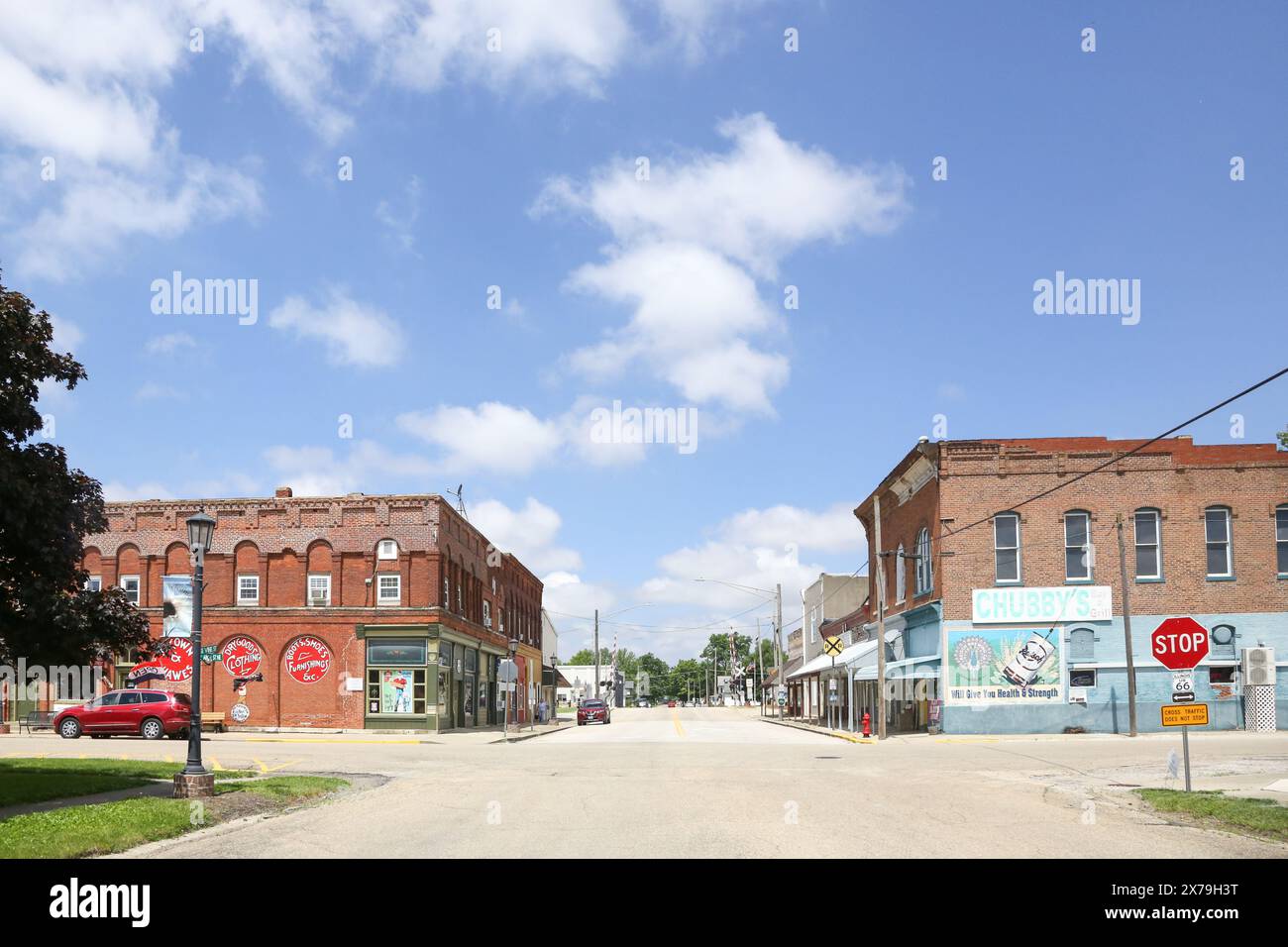 Downtown, Atlanta, Illinois Stock Photo - Alamy