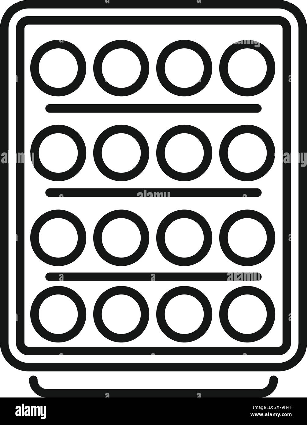 Simple line drawing of a watercolor palette, perfect for artthemed ...