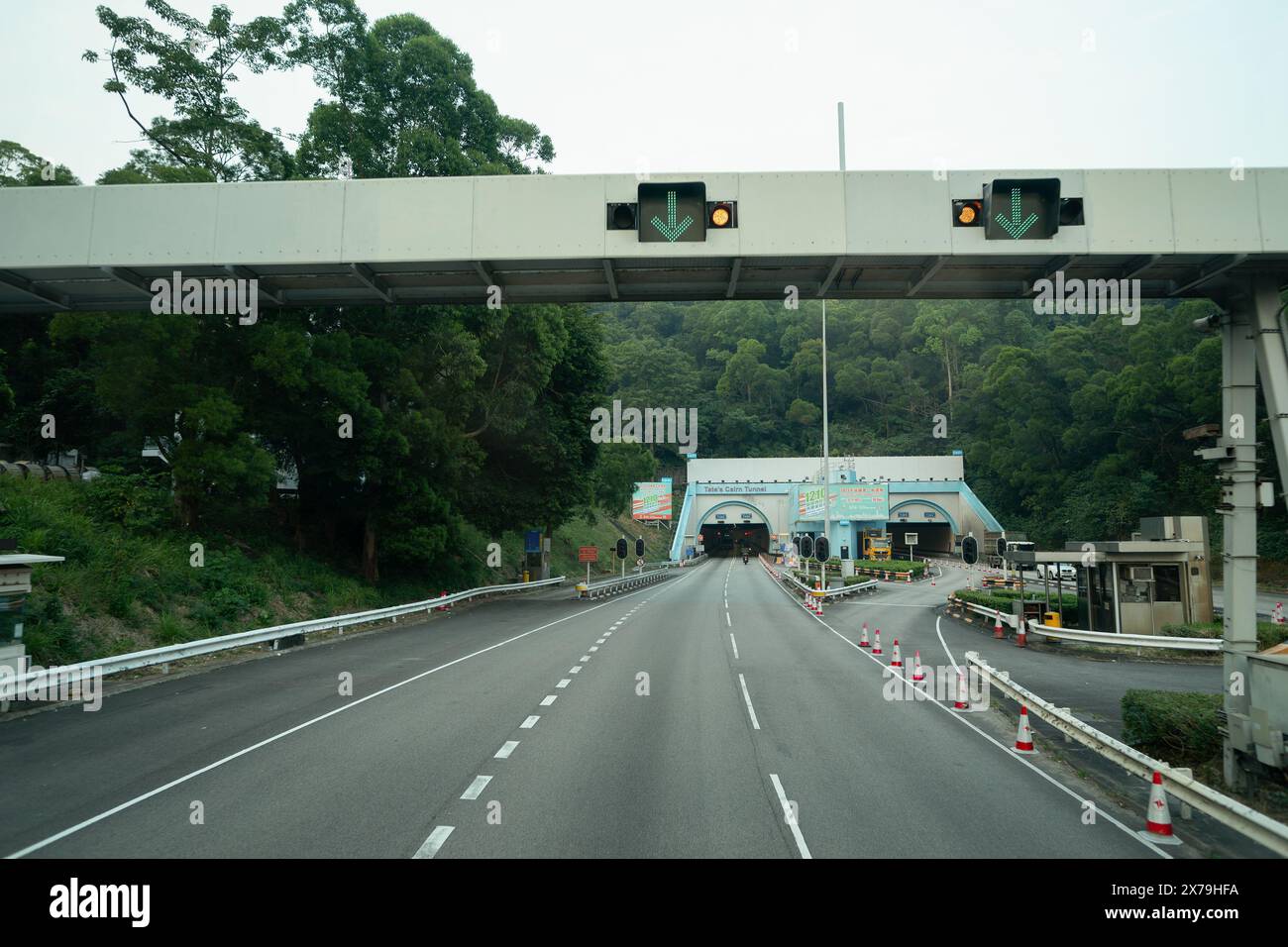 HONG KONG, CHINA - DECEMBER 04, 2023: Tate's Cairn Tunnel as seen from ...