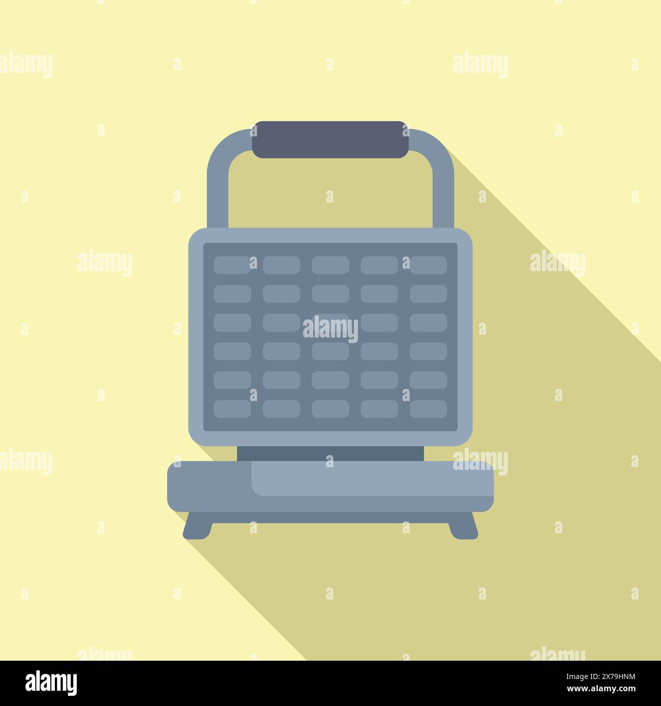 Vintage retro waffle maker vector illustration in flat design for ...