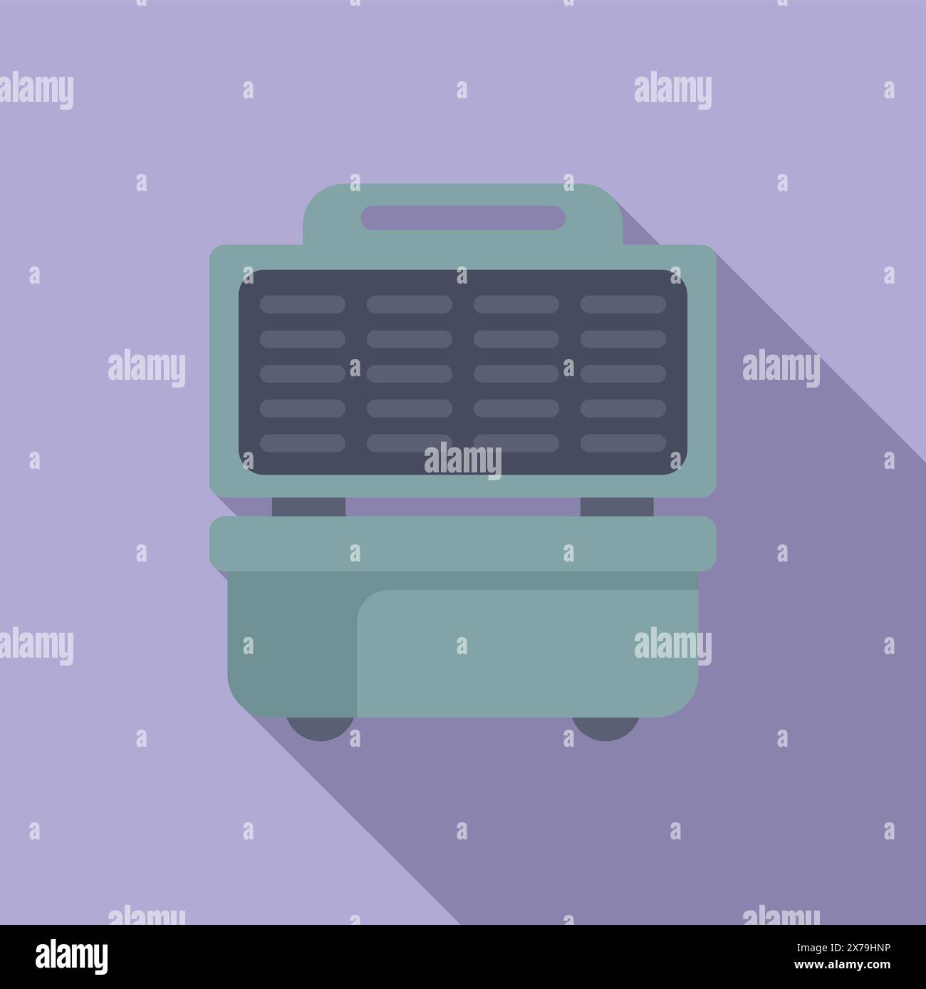 Vector graphic of a stylized portable air conditioning unit with a ...