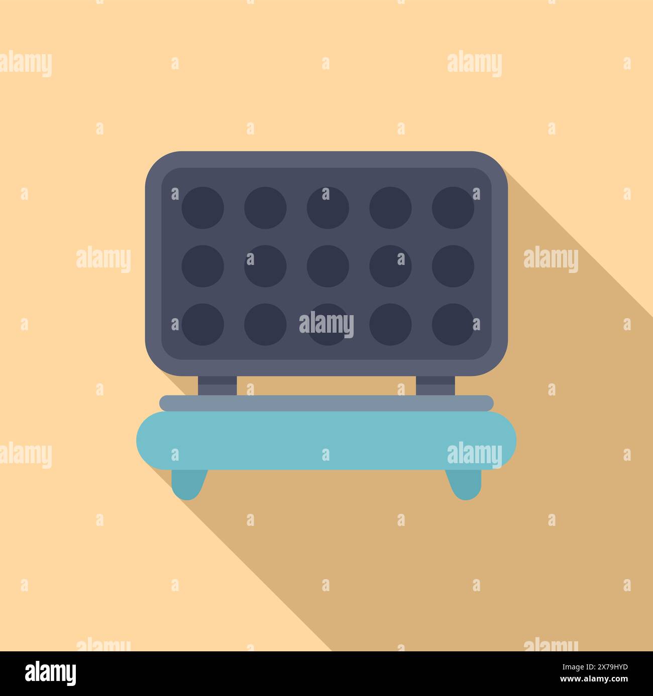 Simplistic flat design of a vintage radio with a modern color palette ...