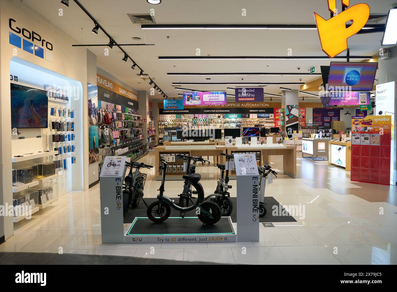 PHUKET, THAILAND - APRIL 30, 2023: goods displayed at Power Buy store ...