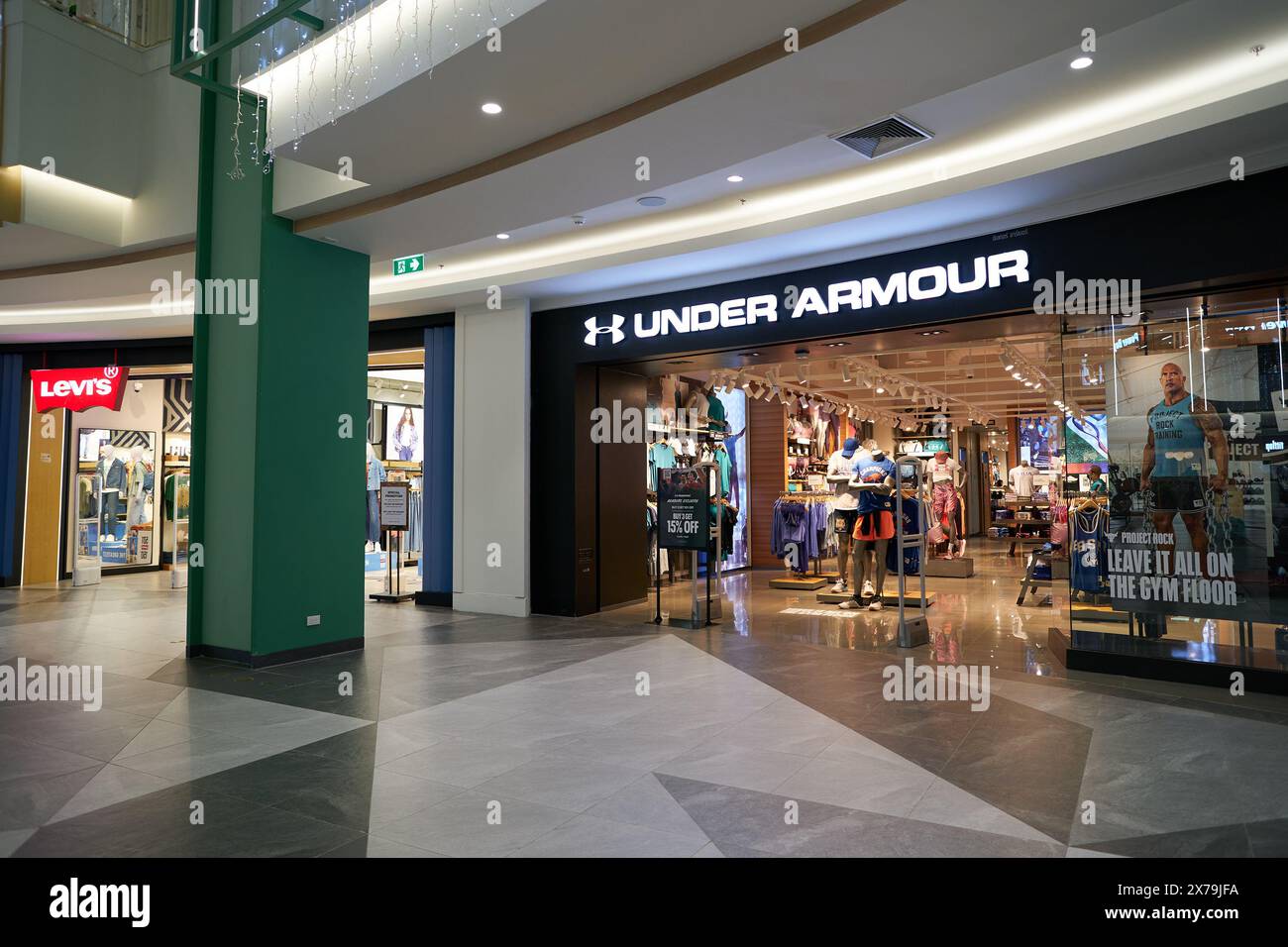PHUKET, THAILAND - APRIL 30, 2023: entrance to Under Armour store ...