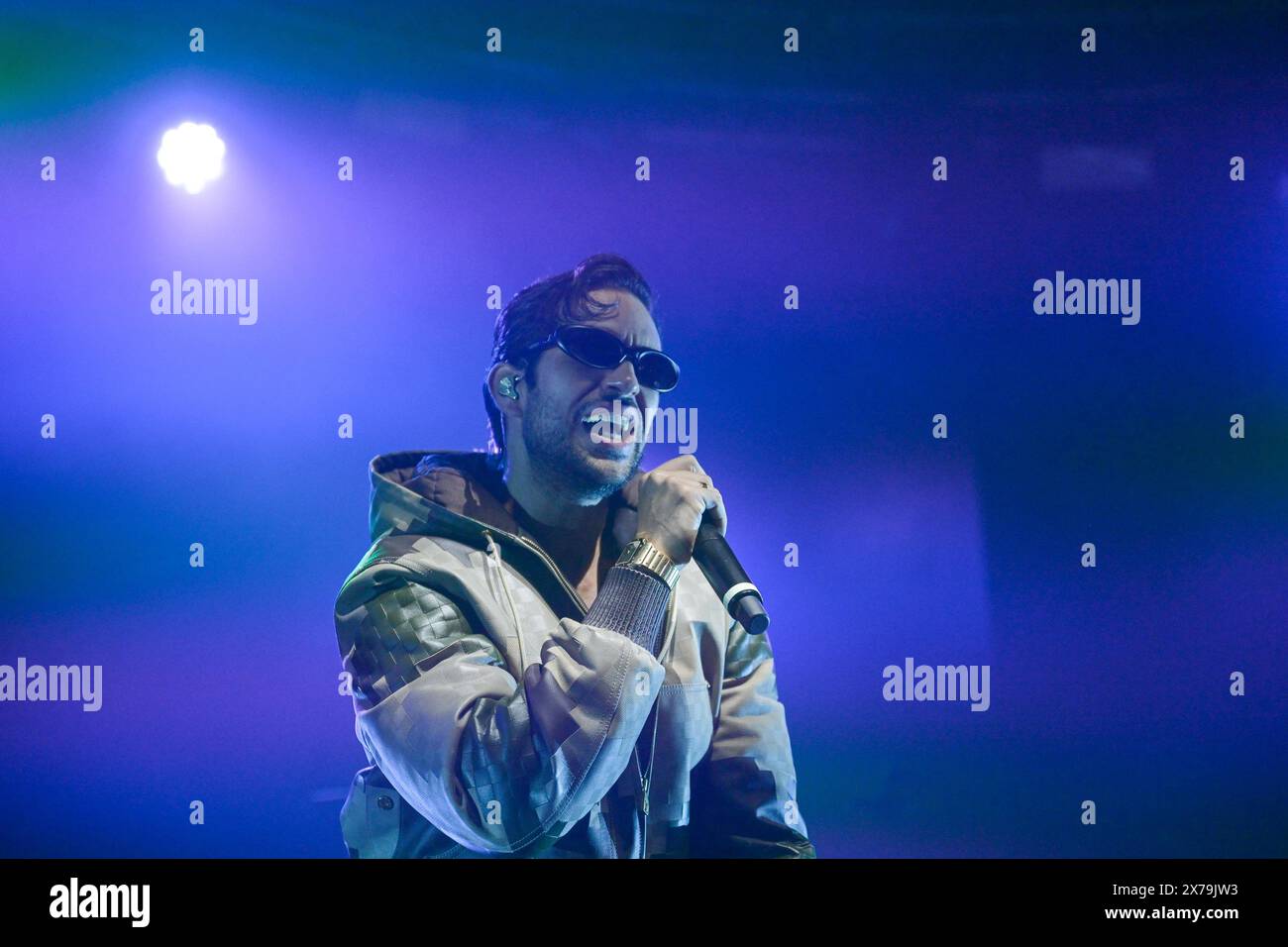 Italian singer Mahmood performs live on stage at Le Fabrique for the ...