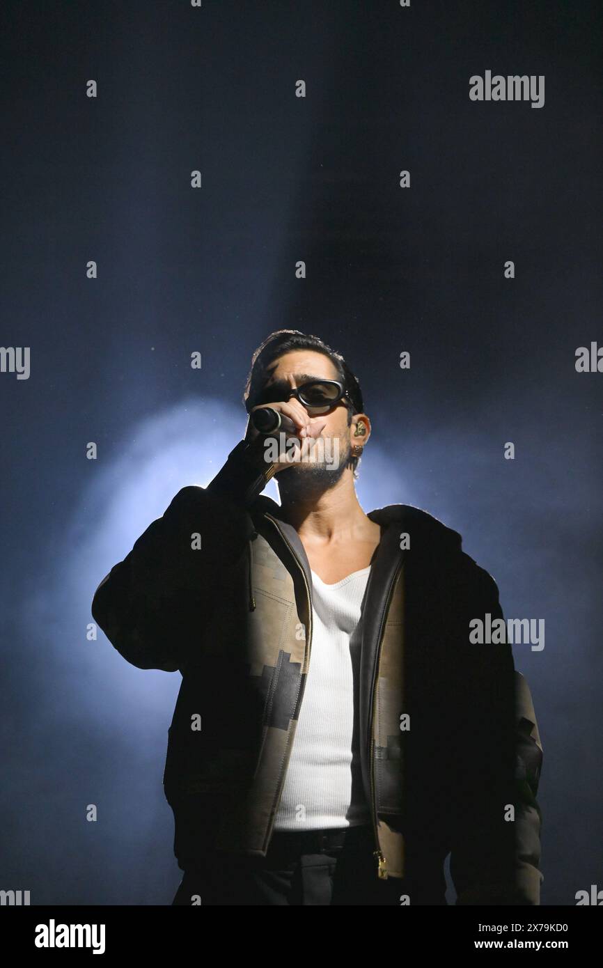 Italian singer Mahmood performs live on stage at Le Fabrique for the ...