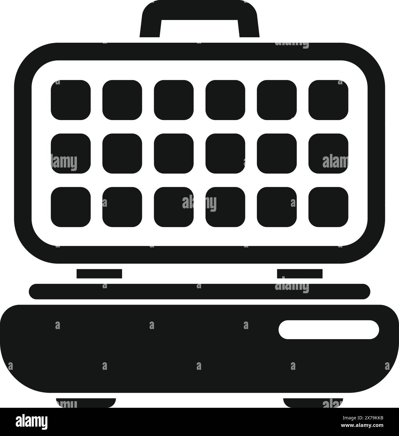 Simple vector illustration of waffle maker icon in kitchen appliance ...