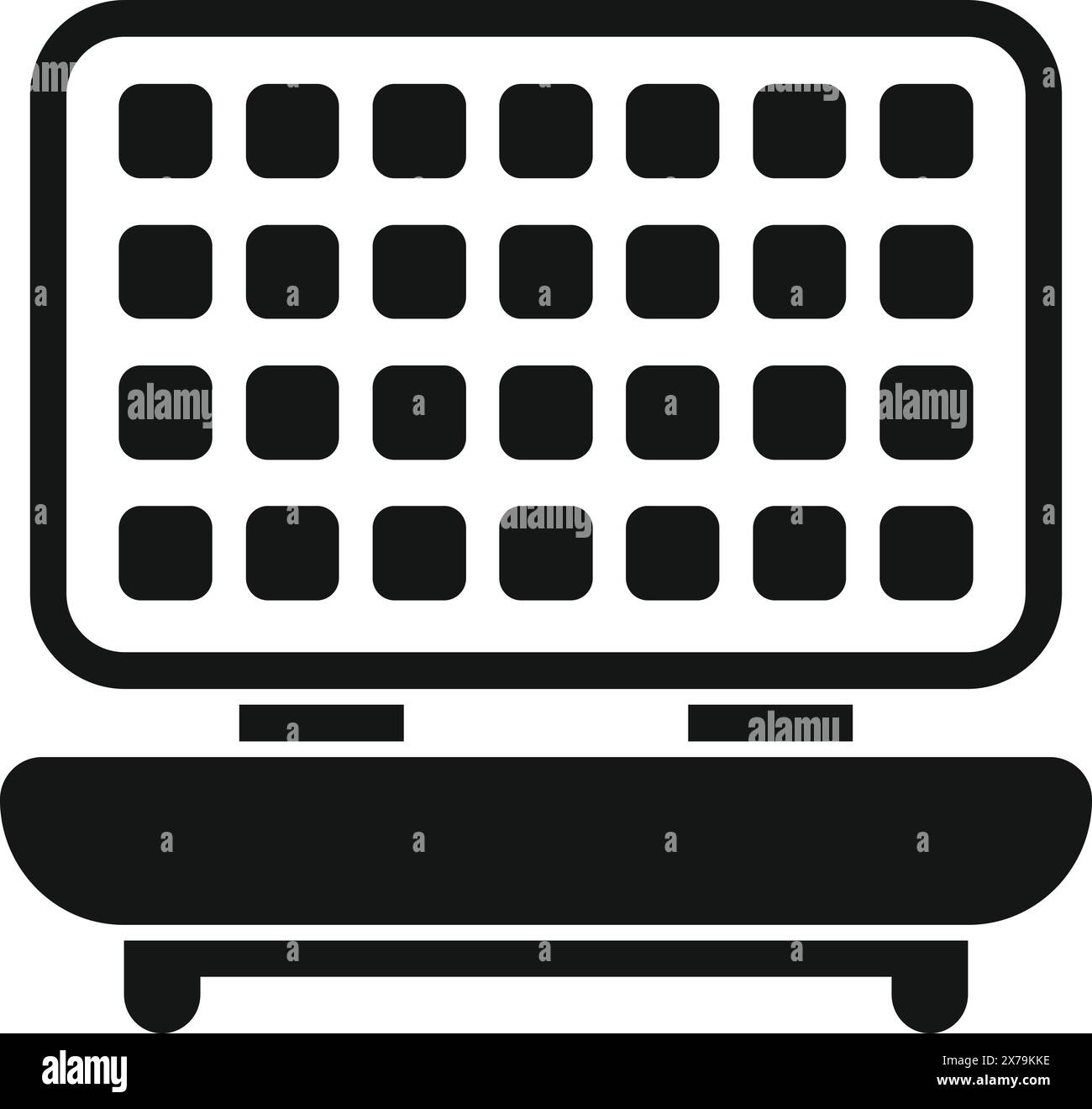 Flat design icon of a black wireless computer keyboard isolated on a white background Stock ...