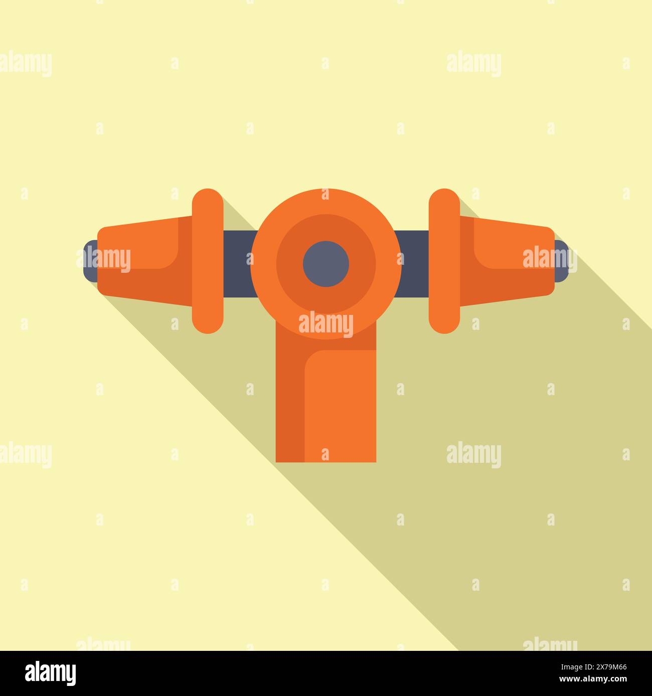 Cartoonish orange fire hydrant illustration in flat design vector ...