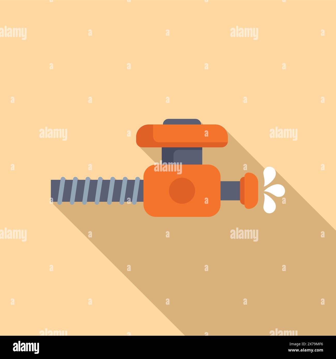 Colorful cartoon water sprinkler illustration with flat design and ...