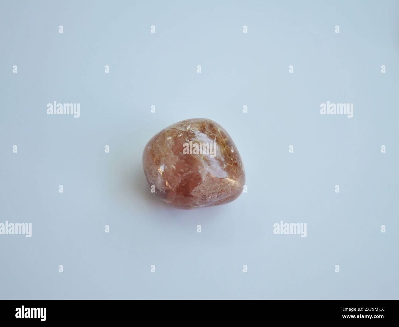 Natural Red Fire Quartz Crystal Palm Stone Mineral Stock Photo - Alamy