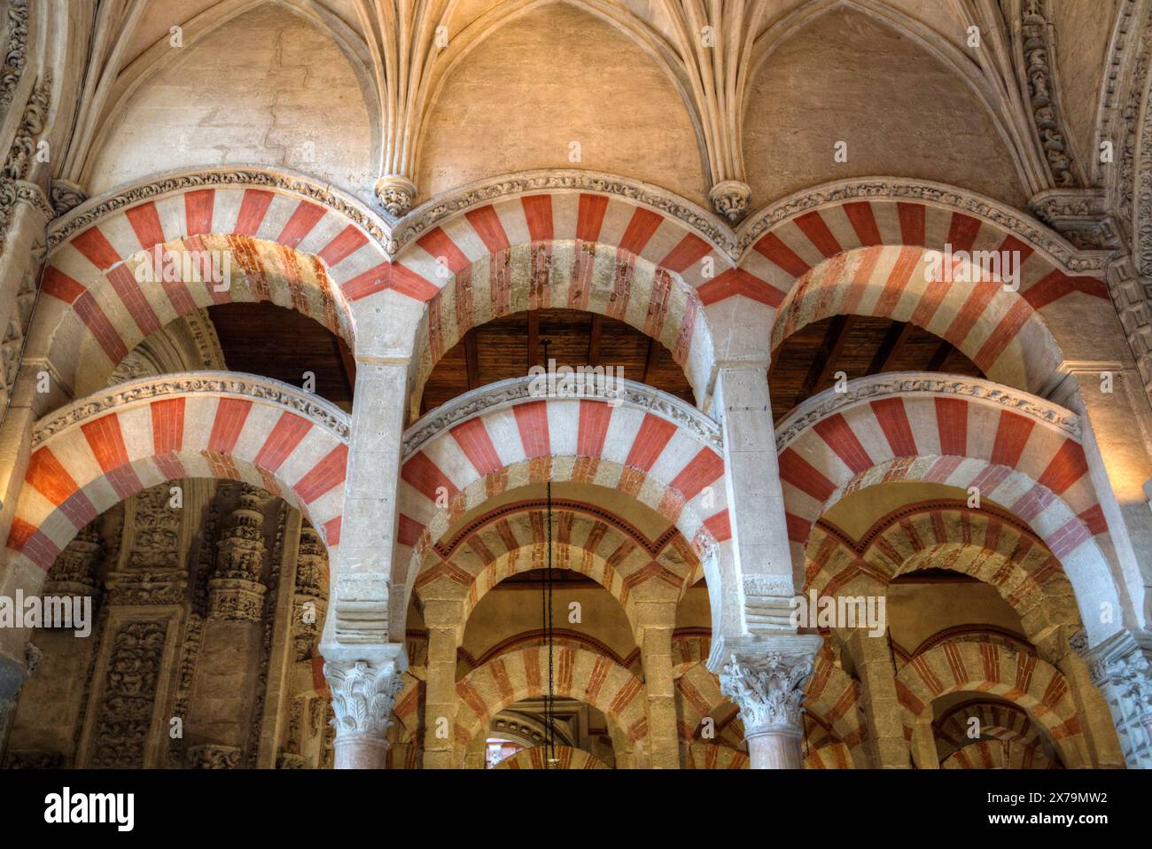Arches and Columns, The Great Mosque (Mosquita) and Cathedral of ...