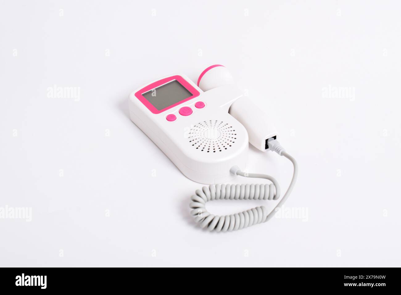 Medical equipment. Fetal doppler isolated on white background, Doppler ...