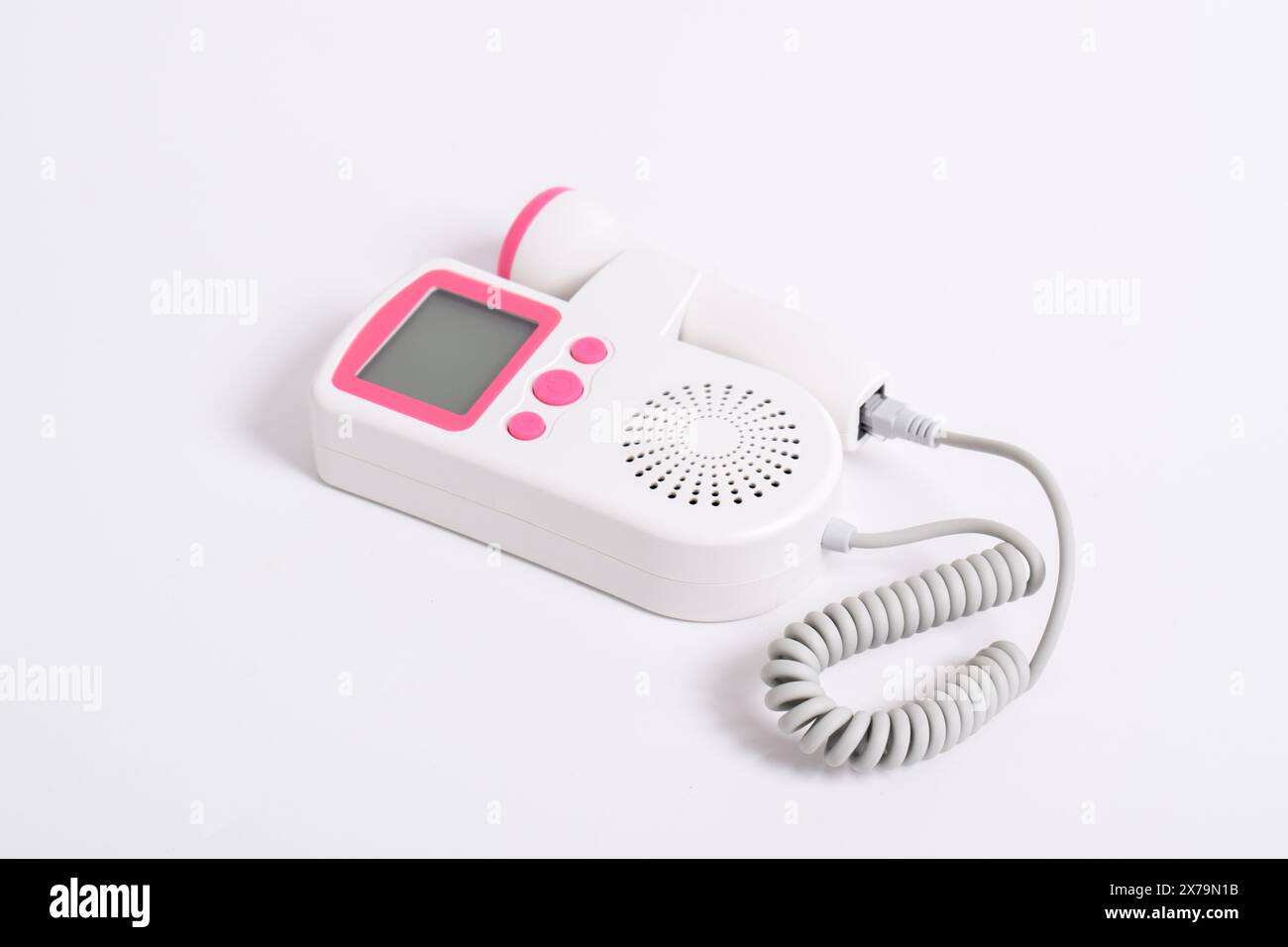 Medical equipment. Fetal doppler isolated on white background, Doppler ...