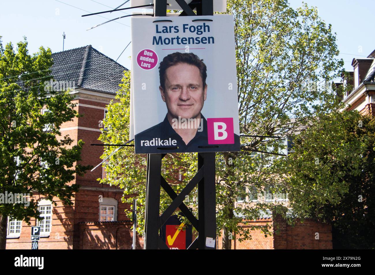 Election poster for Lars Fogh Mortensen of the Social Liberal Party in ...