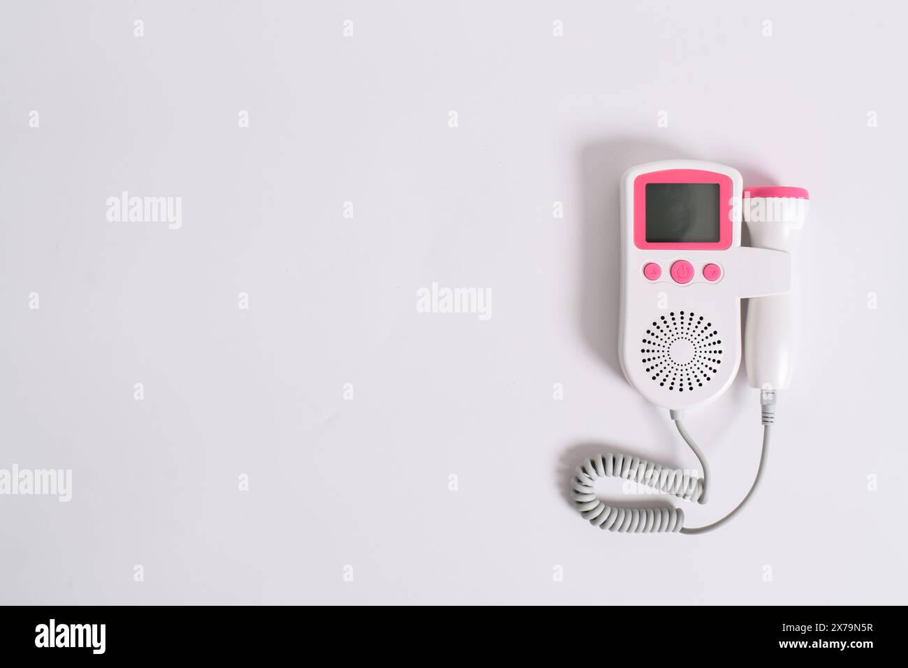 Medical equipment. Fetal doppler isolated on white background, Doppler ...