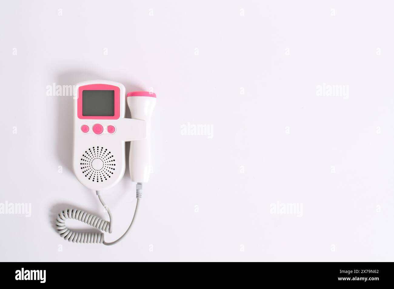Medical equipment. Fetal doppler isolated on white background, Doppler ...
