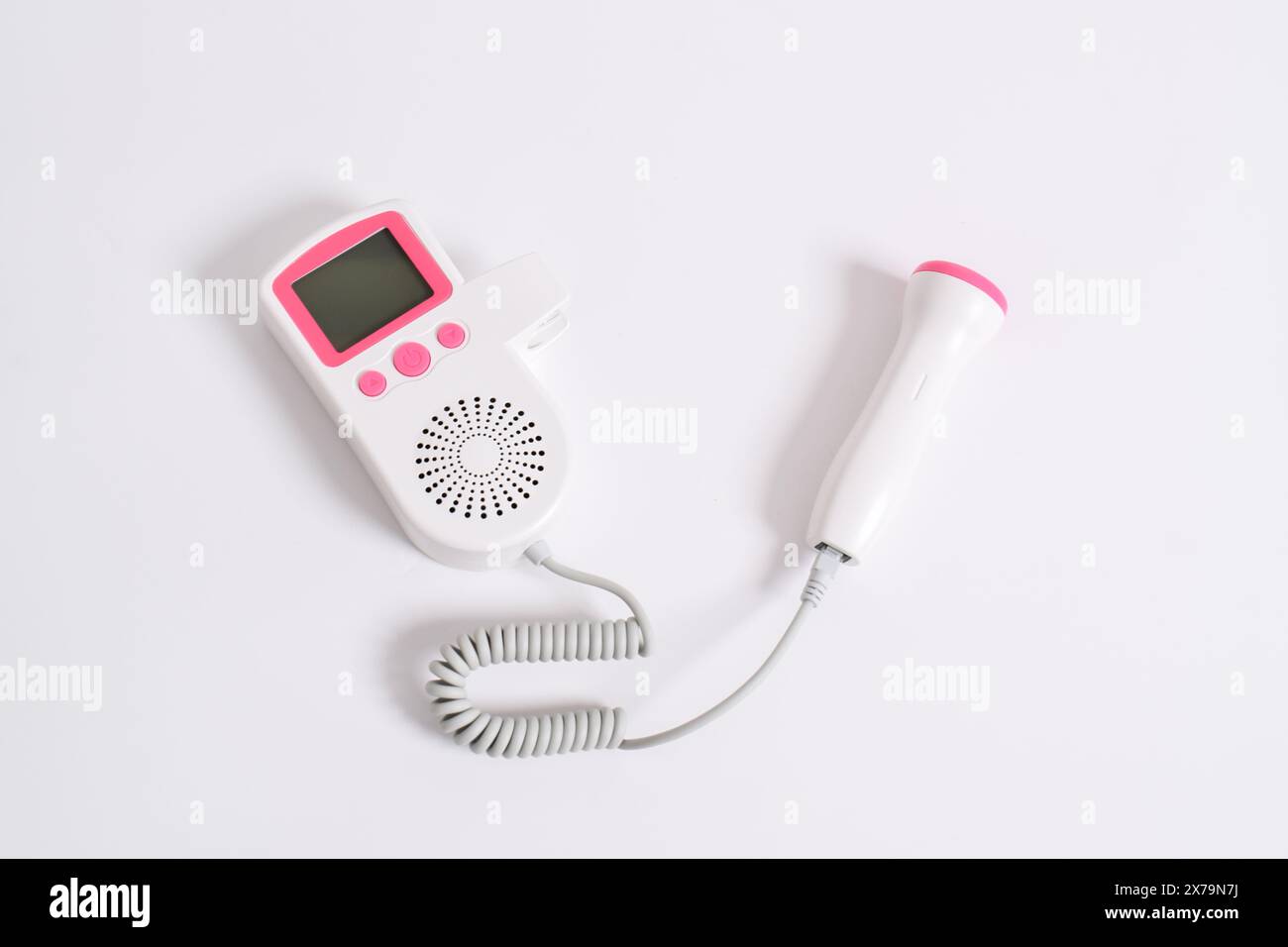 Medical equipment. Fetal doppler isolated on white background, Doppler ...