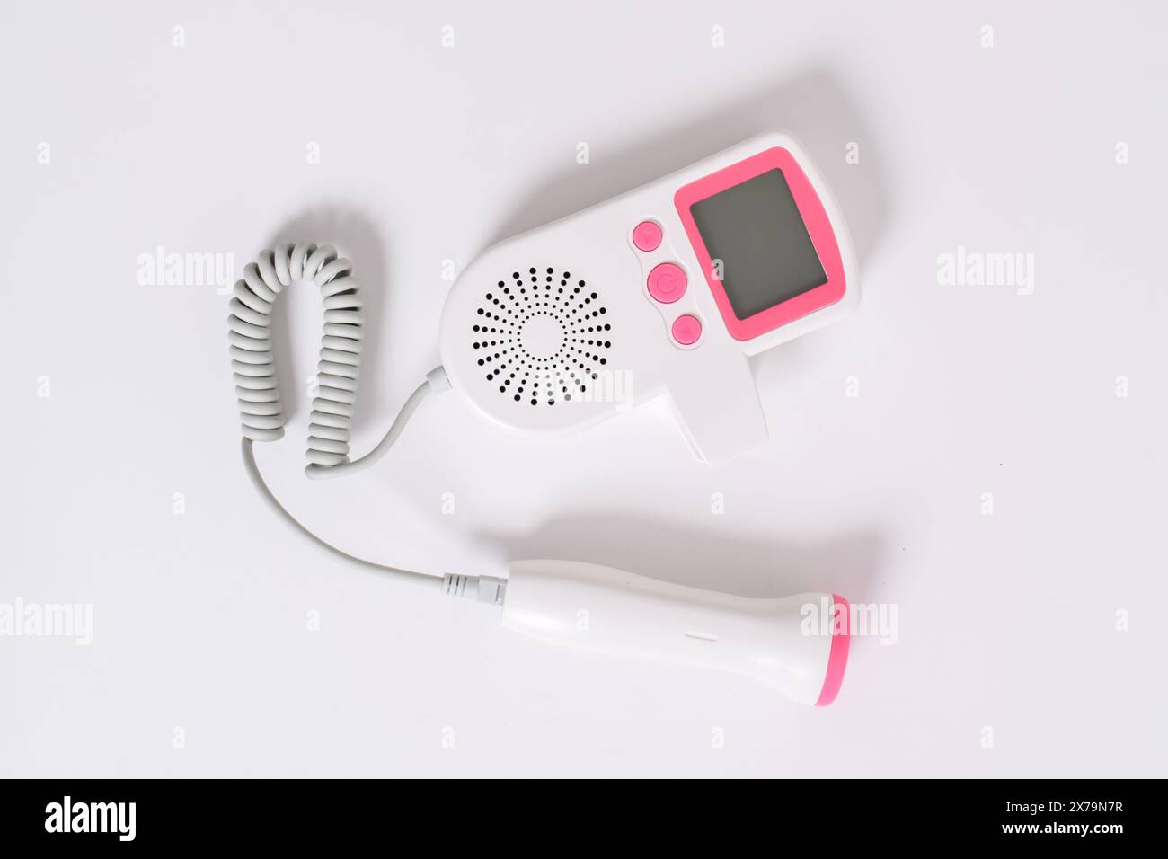 Medical equipment. Fetal doppler isolated on white background, Doppler ...