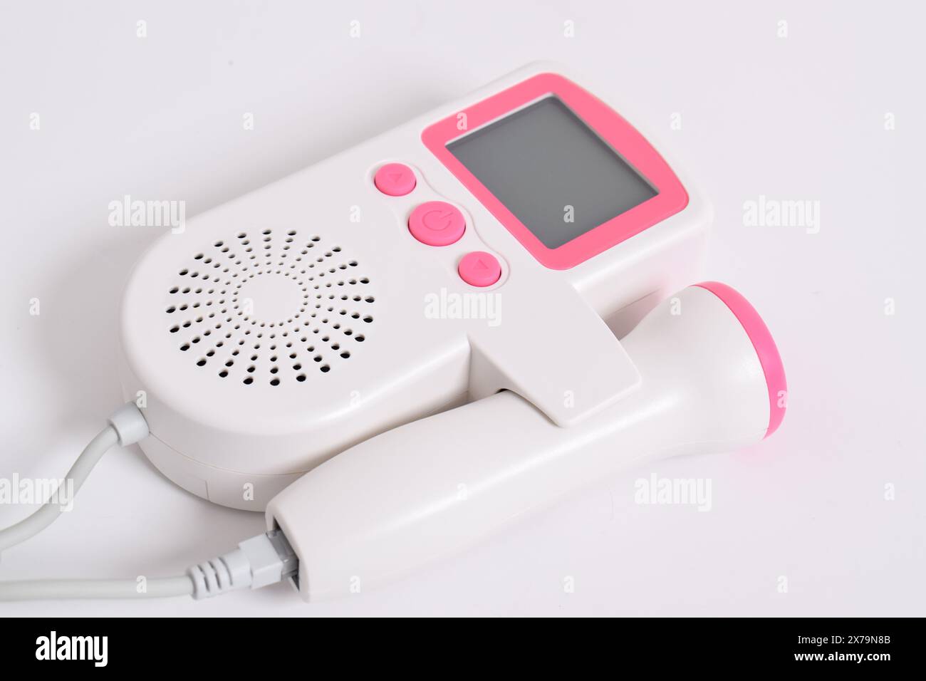 Medical equipment. Fetal doppler isolated on white background, Doppler ...