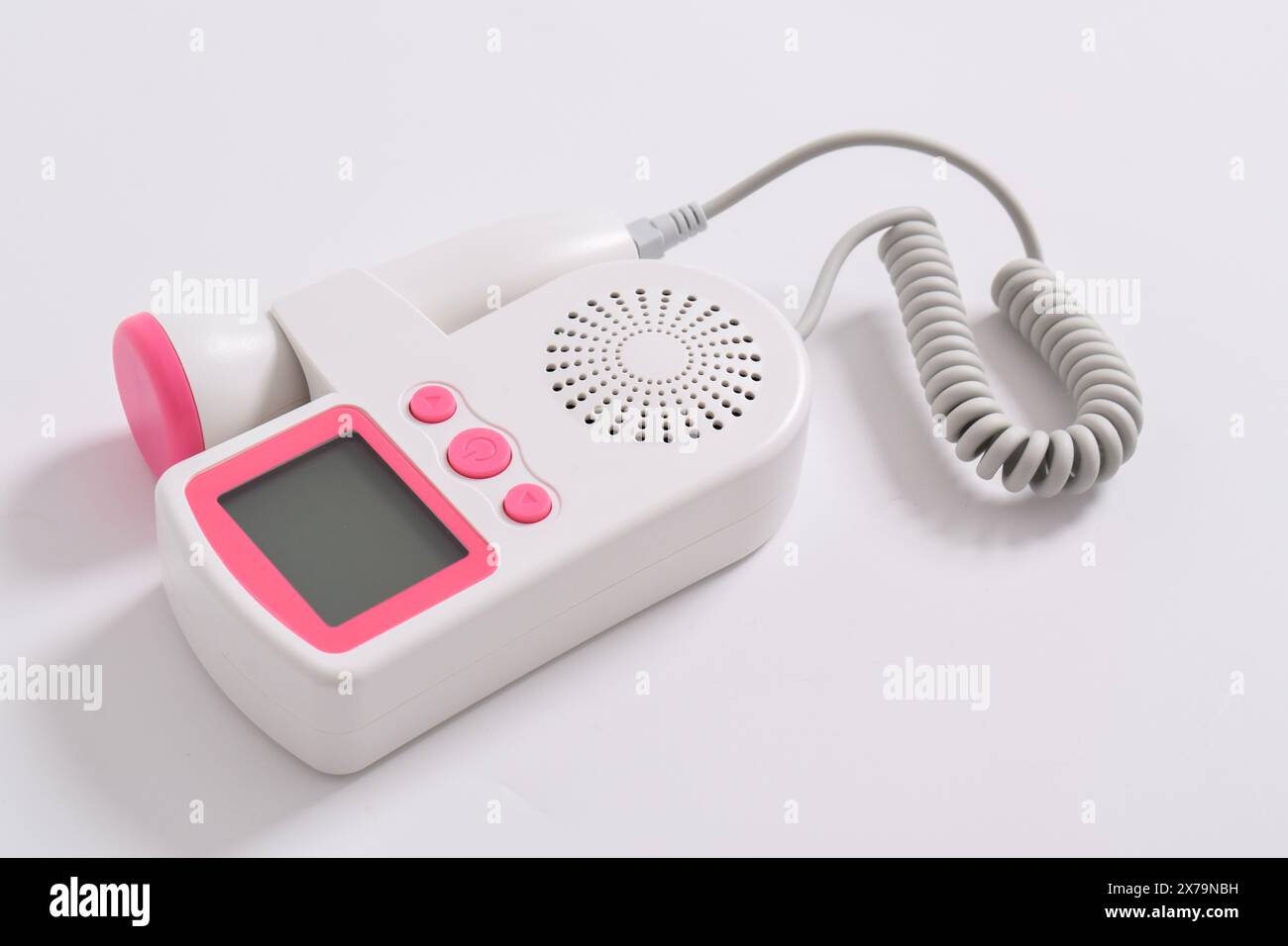 Medical equipment. Fetal doppler isolated on white background, Doppler ...