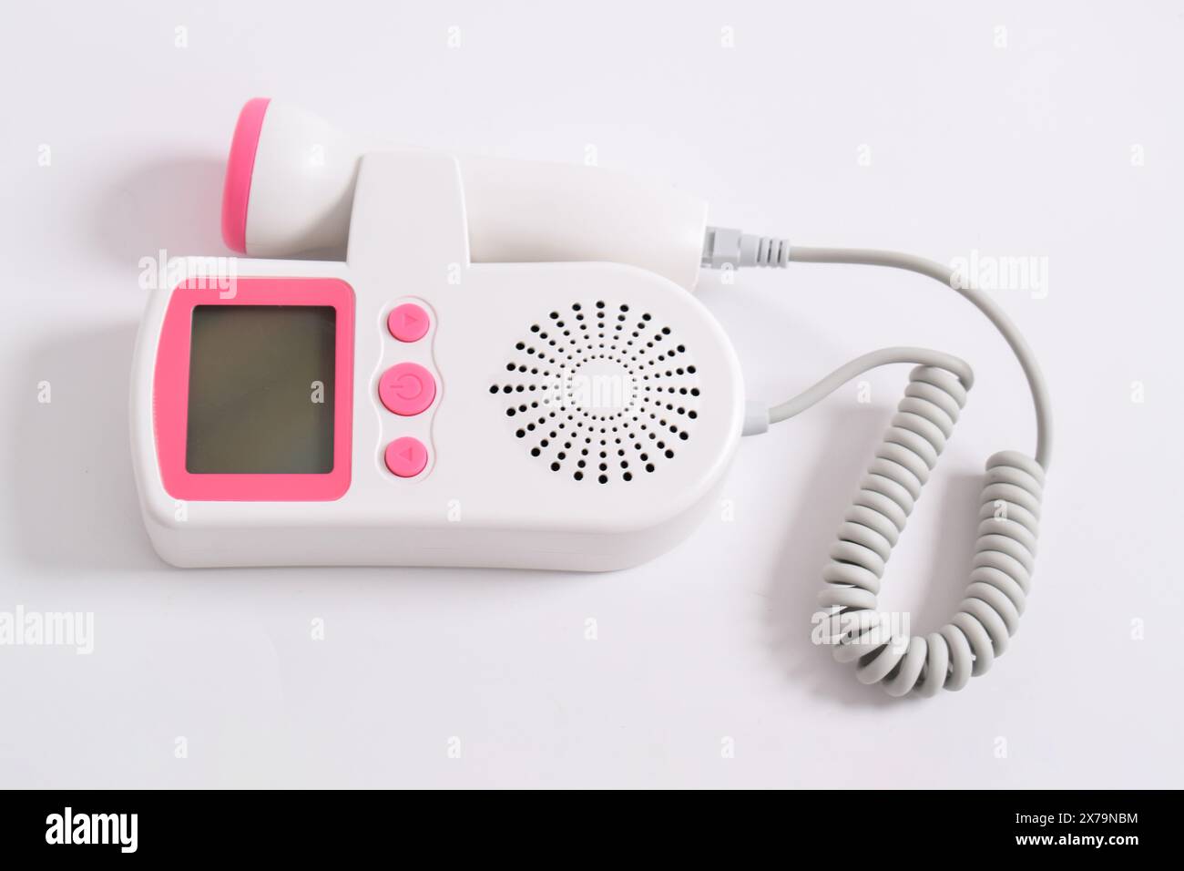 Medical equipment. Fetal doppler isolated on white background, Doppler ...