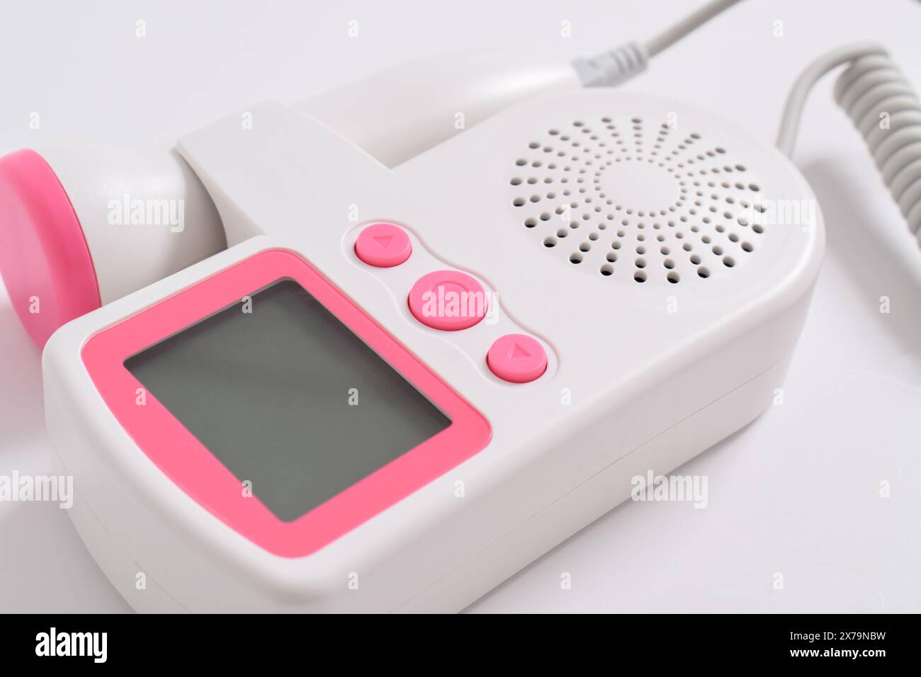 Medical equipment. Fetal doppler isolated on white background, Doppler ...
