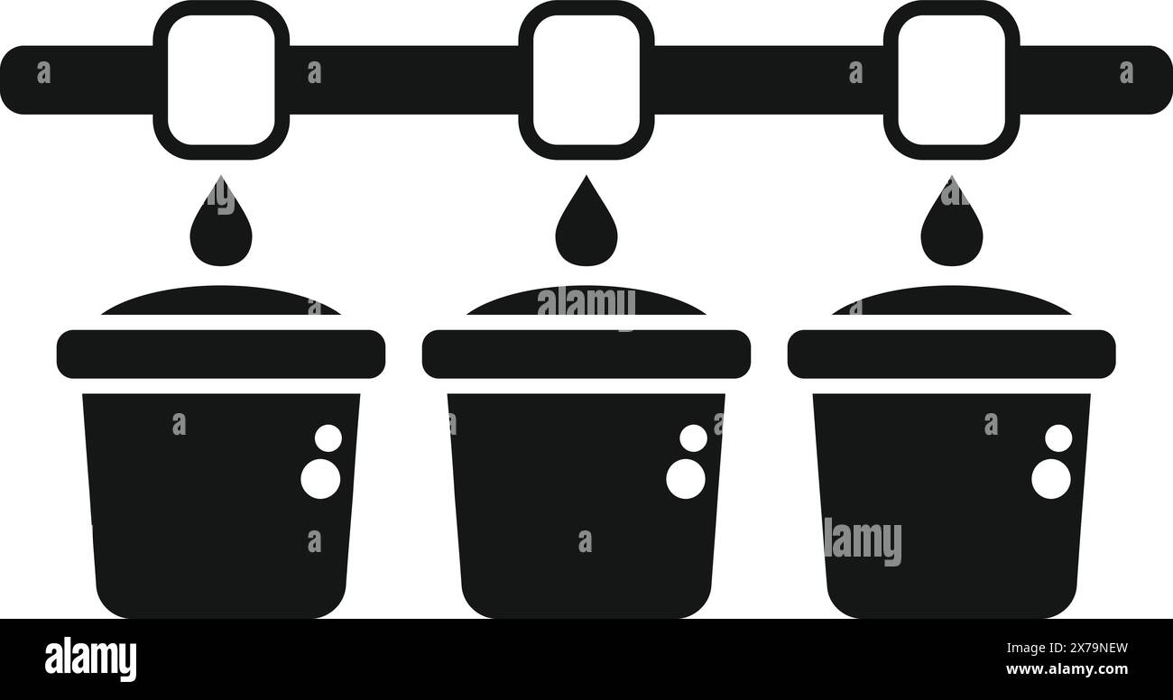 Modern and trendy drip coffee icon set with vector illustrations of ...