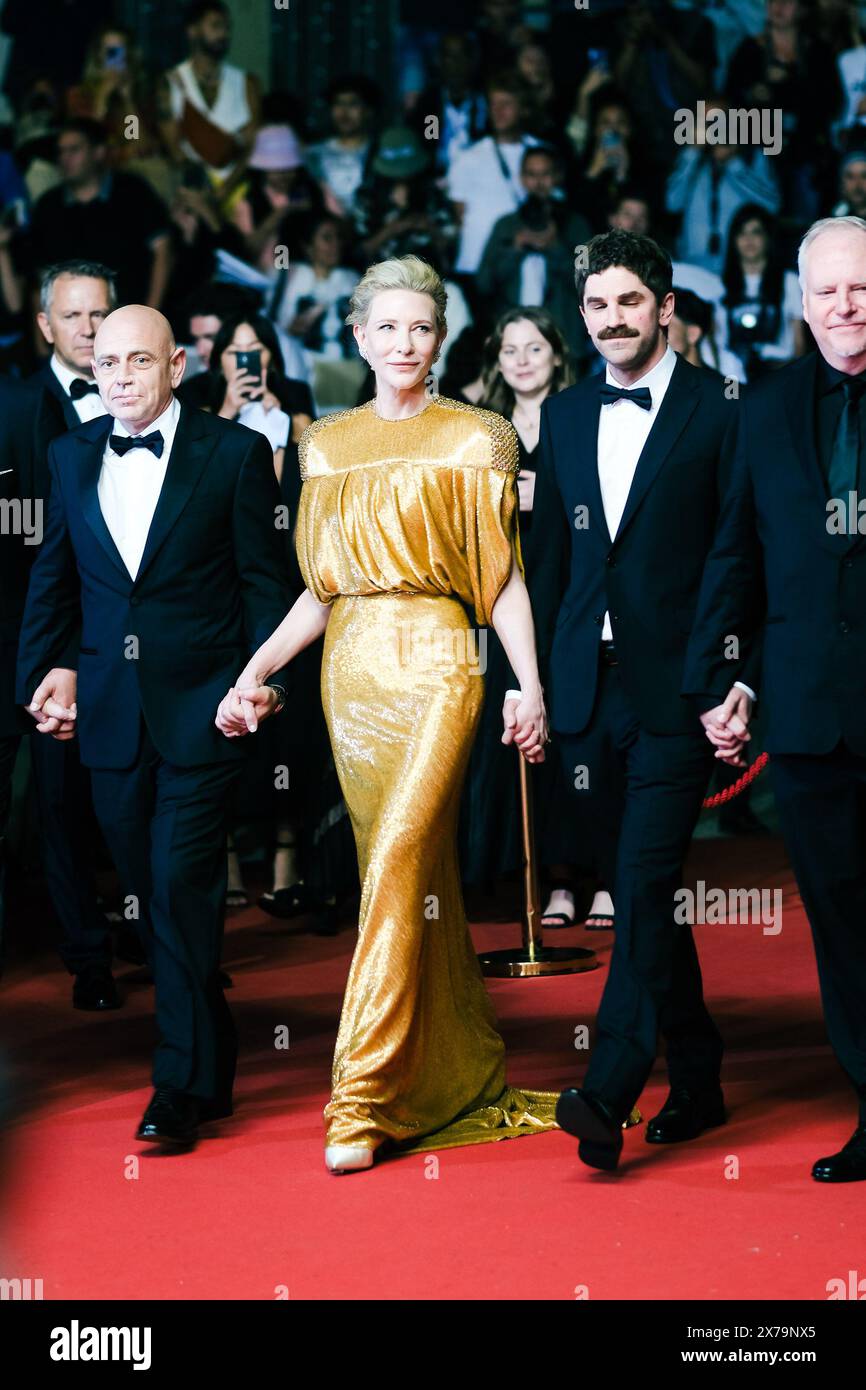 Cannes, France. 18th May, 2024. Rolando Ravello, Cate Blanchett and ...