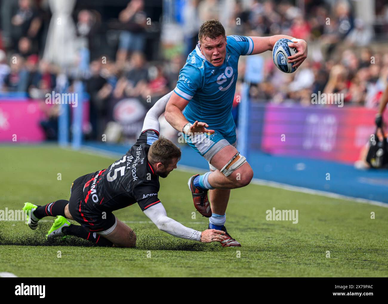 LONDON, UNITED KINGDOM. 18th, May 2024. Cobus Wiese of Sale Sharks ...