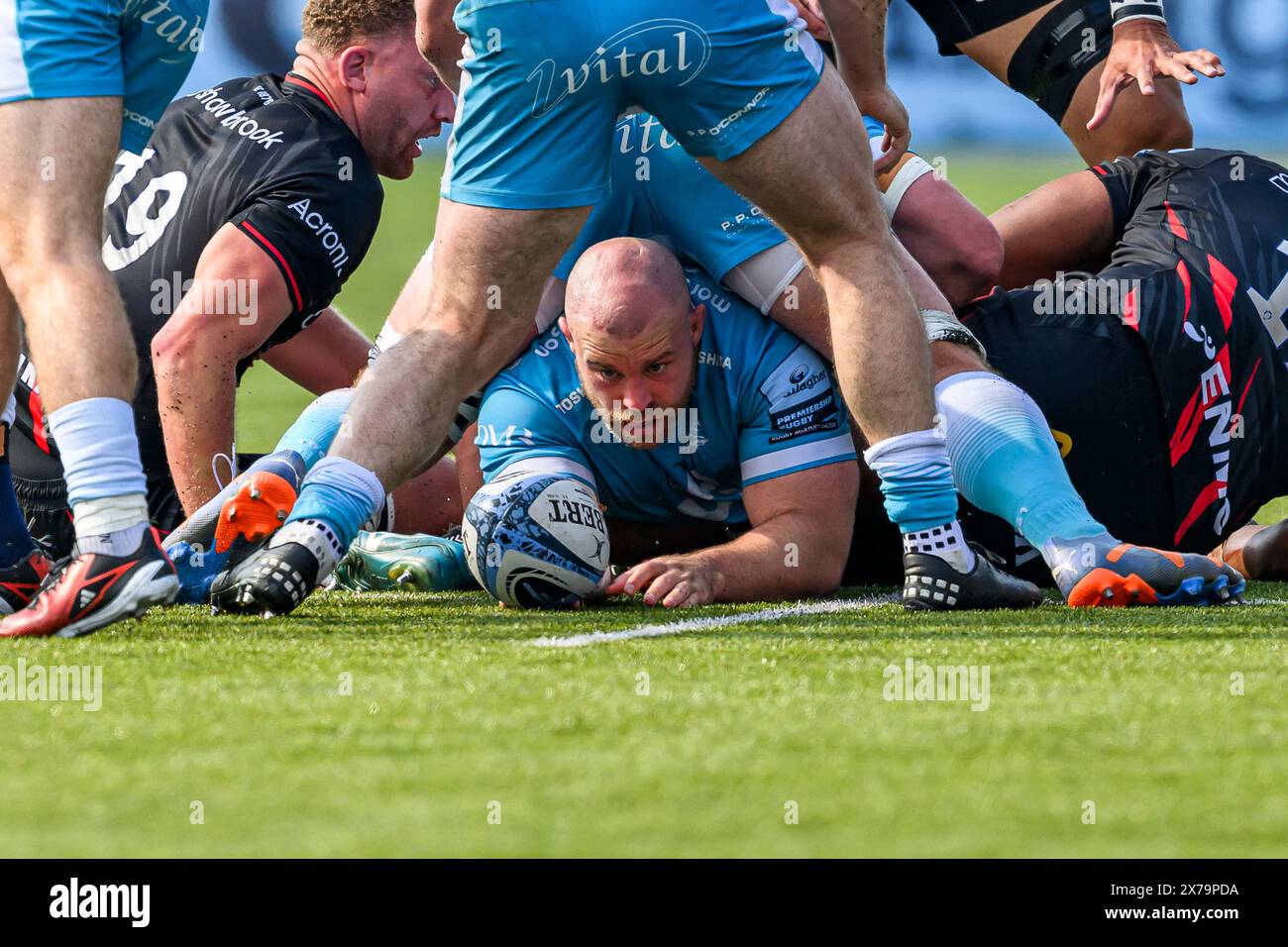 LONDON, UNITED KINGDOM. 18th, May 2024. WillGriff John of Sale Sharks ...
