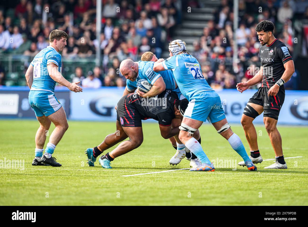 LONDON, UNITED KINGDOM. 18th, May 2024. WillGriff John of Sale Sharks ...