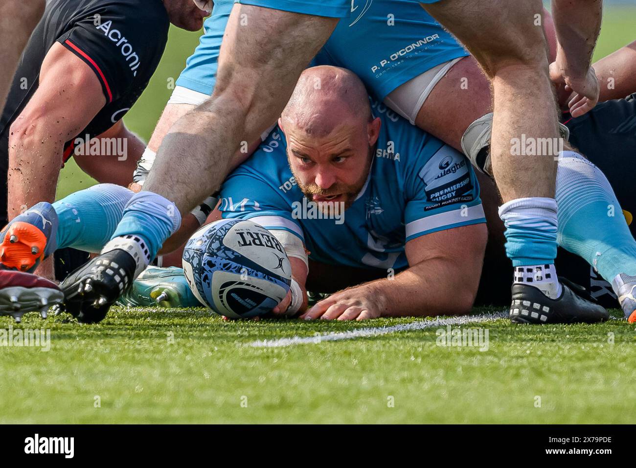 LONDON, UNITED KINGDOM. 18th, May 2024. WillGriff John of Sale Sharks ...
