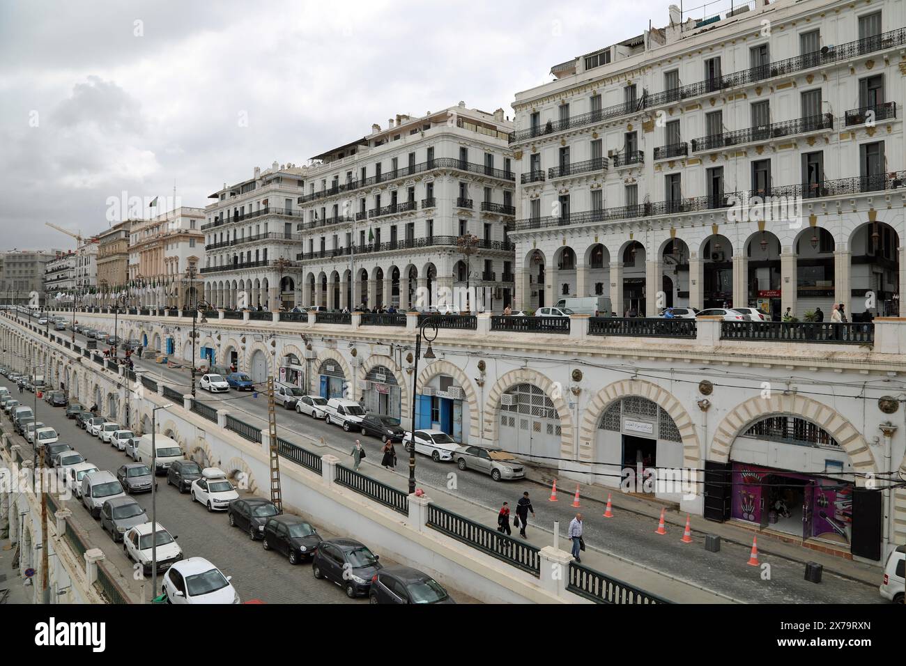 French colonial era buildings on the seafront of Algiers Stock Photo ...