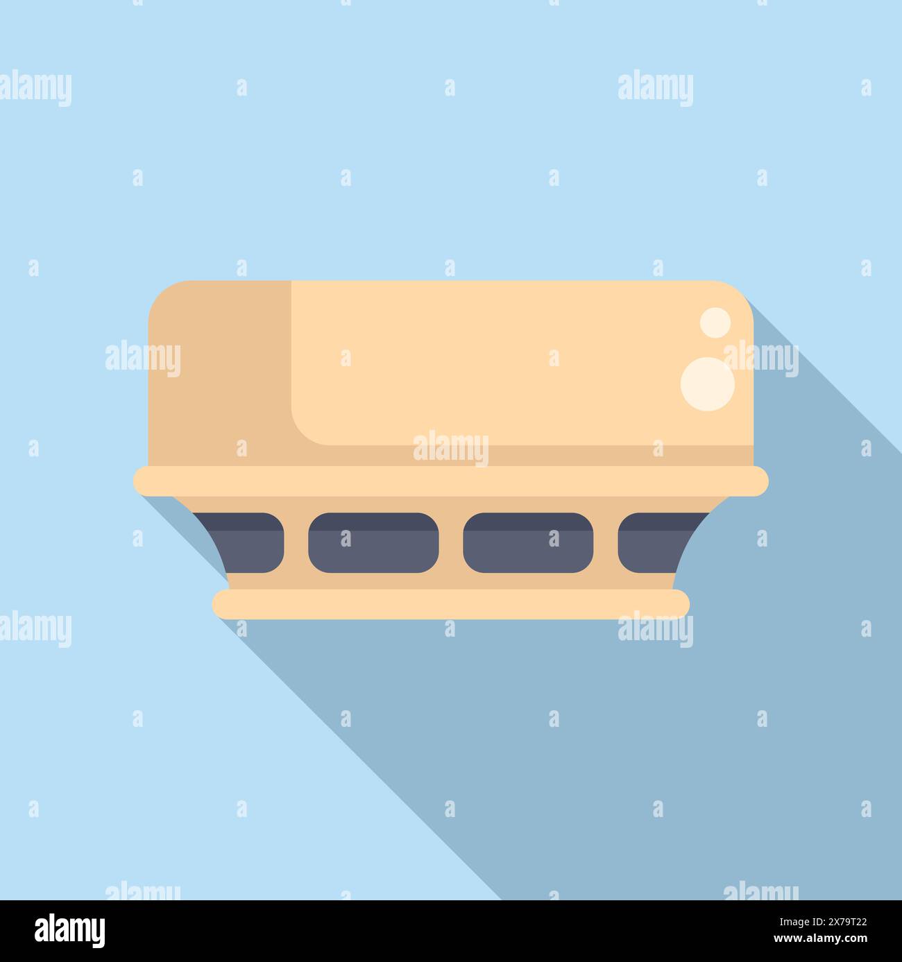 Vector illustration of a stylized flat design air conditioning unit ...