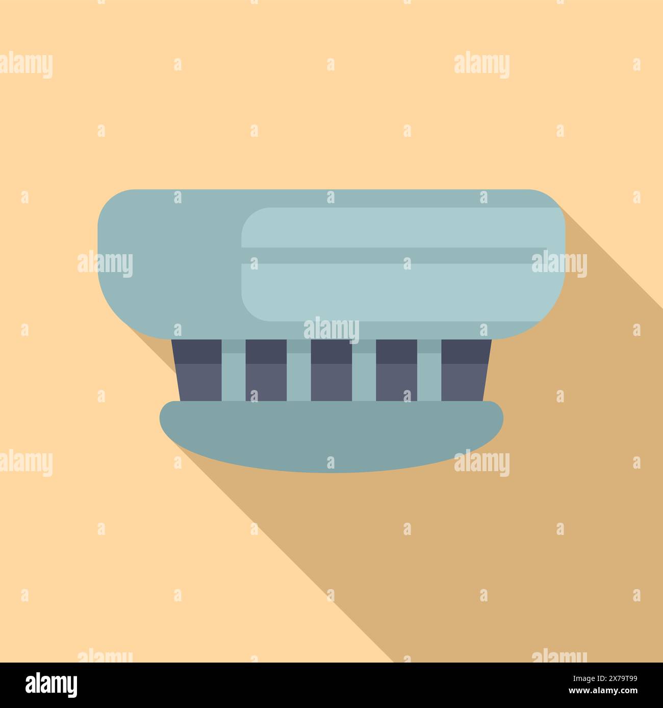 Vector illustration icon of a classic police hat in flat design style ...