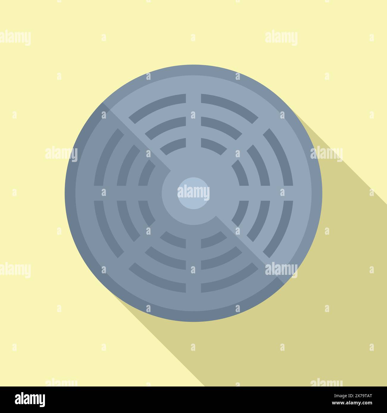 Vector illustration of a stylized manhole cover with geometric pattern ...