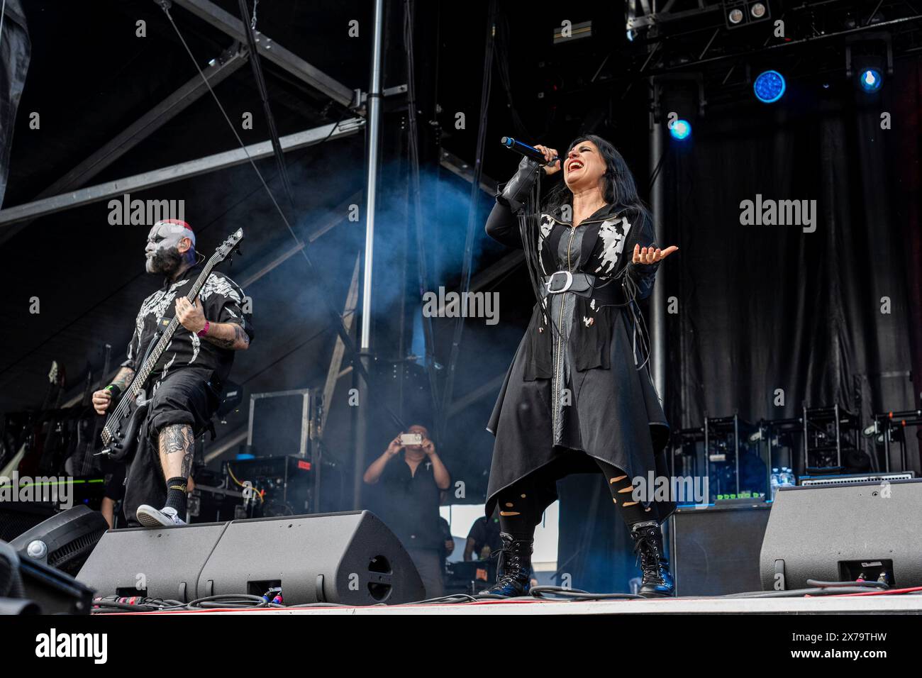 Cristina Scabbia of Lacuna Coil performs during Sonic Temple Art and ...