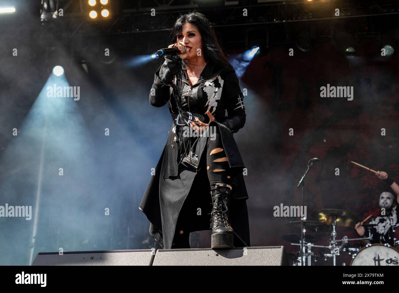 Cristina Scabbia of Lacuna Coil performs during Sonic Temple Art and ...