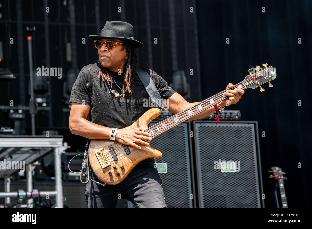 Doug Wimbish of Living Colour performs during Sonic Temple Art and ...