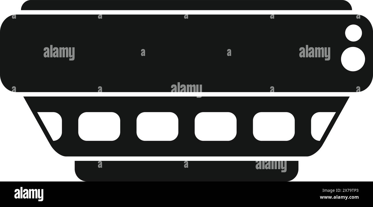 Vector illustration of a classic electronic device silhouette on a ...
