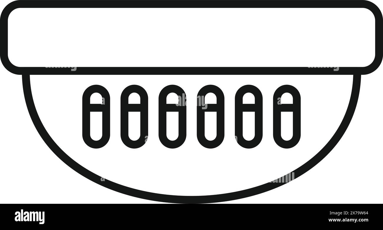 Simple line drawing of a smoke detector icon for safety related designs ...